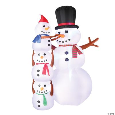 Occasions 10' Inflatable Snowmen Scene, 10 ft Tall, Multicolored
