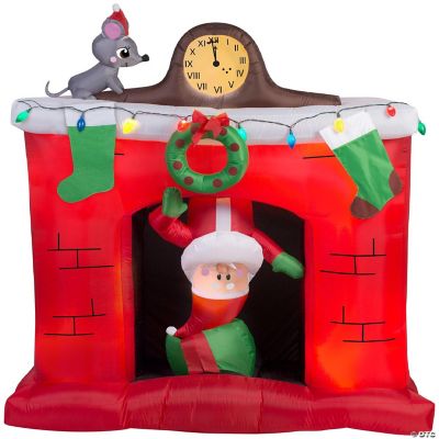 Gemmy Animated Airblown Inflatable Santa's Head Popping Down at ...