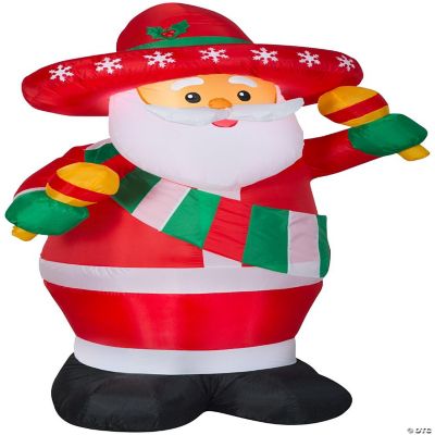 Gemmy Animated Christmas Airblown Inflatable Hispanic Santa with ...