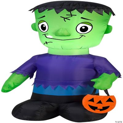 Gemmy Airblown Monster Boy 3.5 ft Tall Multicolored