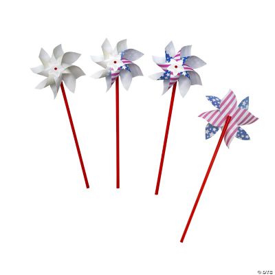 Patriotic UV Light Color-Changing Pinwheels - 12 Pc. | Oriental Trading