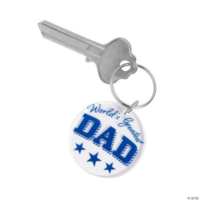 1 1/2" Father’s Day World's Greatest Dad Keychains - 12 Pc. | Oriental ...