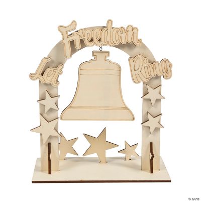 Color Your Own Patriotic Let Freedom Ring Tabletop Decoration Craft Kit ...