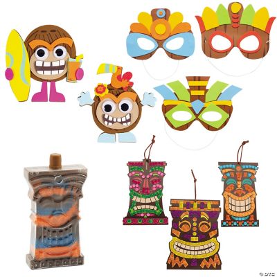 Bulk 48 Pc. Totally Tiki Craft Kit Assortment - Makes 48