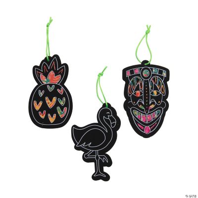 5" – 5 1/4" Magic Color Scratch Luau Flamingo, Pineapple & Tiki Mask ...