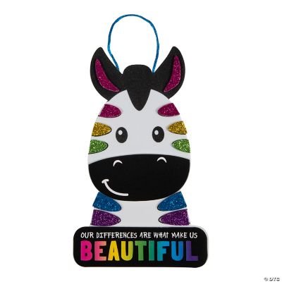 Rainbow Zebra Sign Craft Kit - Makes 12 | Oriental Trading