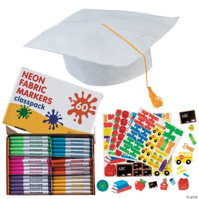 572 Pc. DIY Elementary Graduation Cap Decorating Kit for 12 | Oriental ...