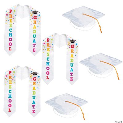 24 Pc. Bulk Preschool Graduation Hat & Stole Kit for 12