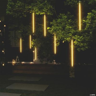 vidaXL Meteor Lights 8 pcs 2 ft Warm White 288 LEDs Indoor Outdoor ...