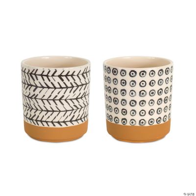 Melrose International Decorative Pot, 5 Inches (Set of 4) | Oriental ...