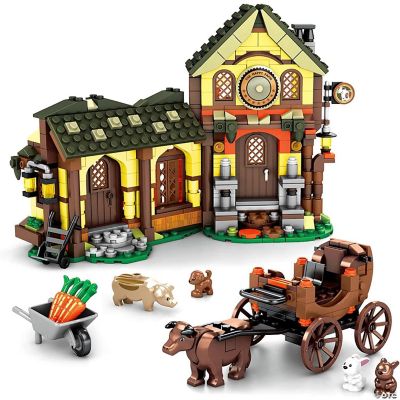 Fun Little Toys - Village Houses Building Bricks Set