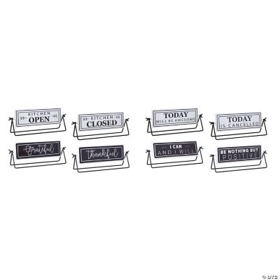 Melrose International Reversable Sign with Stand (Set of 4) | Oriental ...