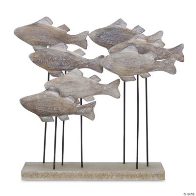 Melrose International Fish School Sculpture, 9 X 10 Inches | Oriental ...