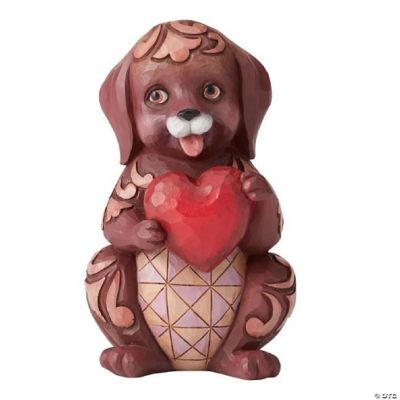 Jim Shore Love Is A Faithful Friend Pint Sized Dog Holding Heart ...