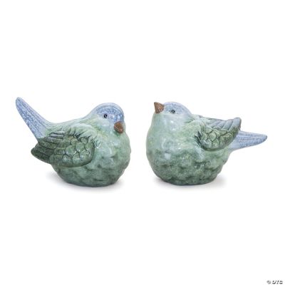 Melrose International Blue and Green Bird Tabletop Décor, 4 Inches (Set ...