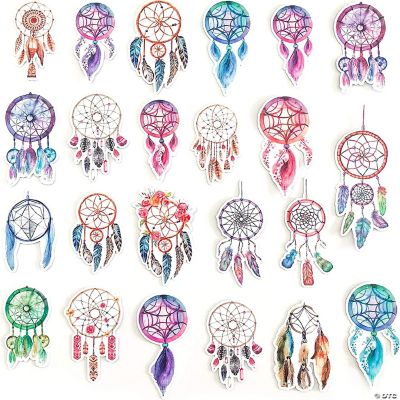 Navy Peony Dreamy Dream Catcher Stickers | Oriental Trading
