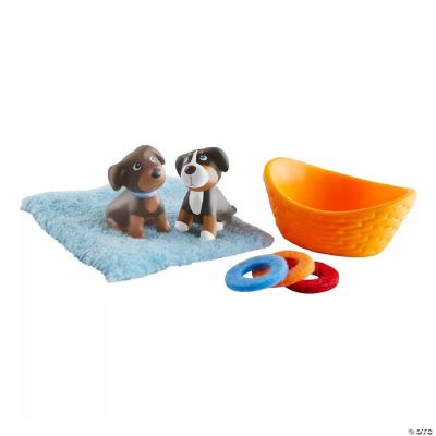 HABA Little Friends Puppies Includes 2 Pups Blanket Basket 3 Frisbees ...
