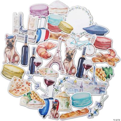 Navy Peony France Travel Scrapbooking Sticker | Oriental Trading