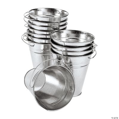 Bulk 48 Pc. Galvanized Pails | Oriental Trading