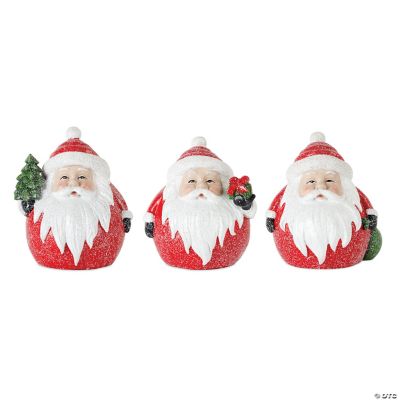 Melrose International Santa Figurine, 5 Inches (Set of 6)