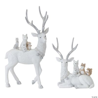 Melrose International Deer Figurine, 11 Inches (Set of 2)