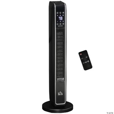 HOMCOM Black 2 In 1 Portable Electric Tower Heater