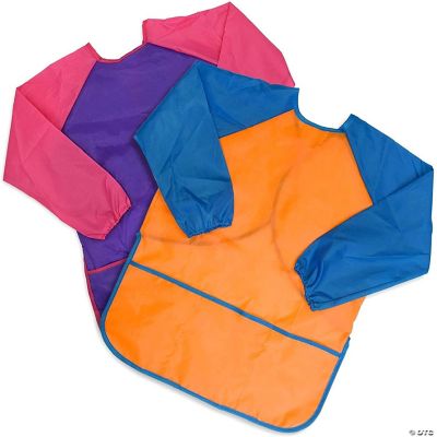 Zenpac- Multicolor Arts & Crafts Kids Smocks with Pockets & Sleeves 2 Pack