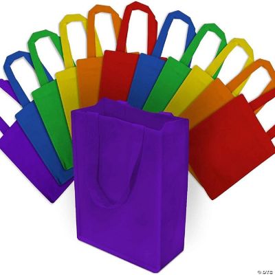 Zenpac- Reusable Sewn Construction Tote Bags, 12 Pcs. 8x4x10 (Assorted ...