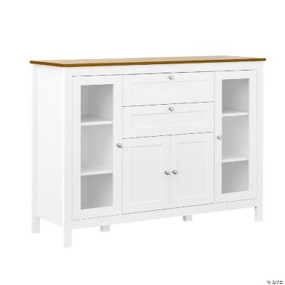 HOMCOM White 47" Sideboard Buffet Cabinet Storage | Oriental Trading