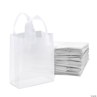 Prime Line Packaging Clear Plastic Bags with Handles, 50 Pcs. 8x4x10 ...