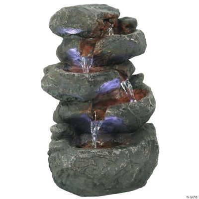 Sunnydaze Indoor Home Decorative Relaxing Stacked Rocks Tabletop Water ...