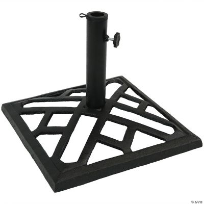 Sunnydaze Outdoor Heavy-Duty Cast Iron Decorative Modern Geometric ...