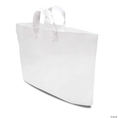 Prime Line Packaging 19.5x4x15 Large White Plastic Shopping Bags with ...