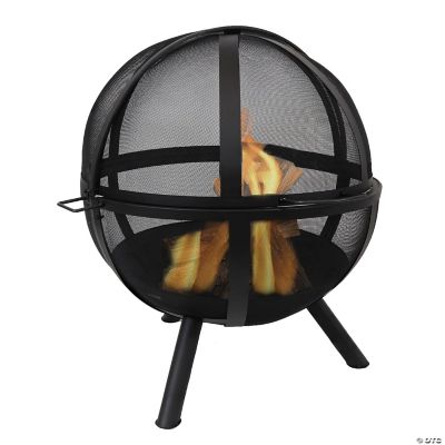 Sunnydaze Outdoor Portable Camping or Backyard Flaming Sphere Ball Fire ...