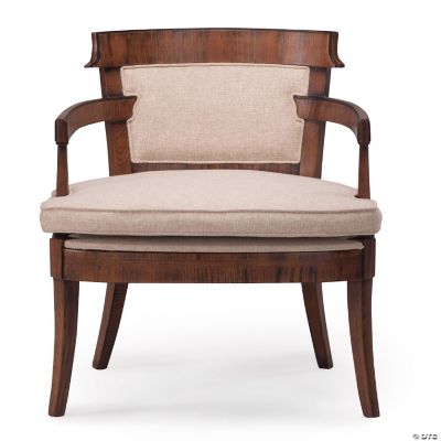 Legato Designs Fraser Oak Finish Upholstery Accent Chair | Oriental Trading