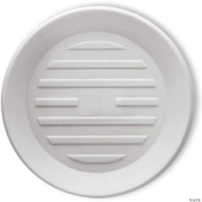 Crescent Garden Univ Round Saucer for Potted Plants, Alpine White 18 ...