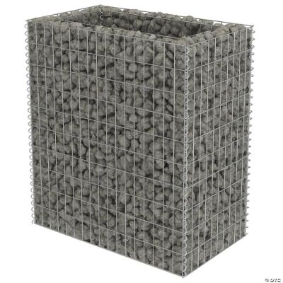 vidaXL Gabion Raised Bed Galvanized Steel 35.4"x19.7"x39.4"