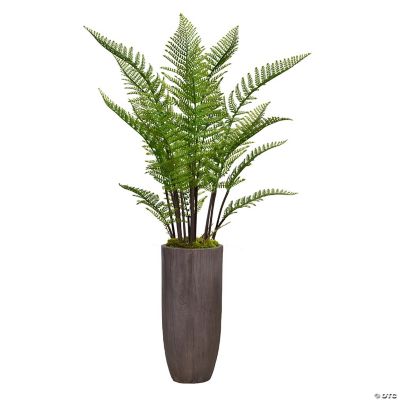 Vintage Home Artificial Faux Real Touch 5.17 Feet Tall Fern Plant With ...