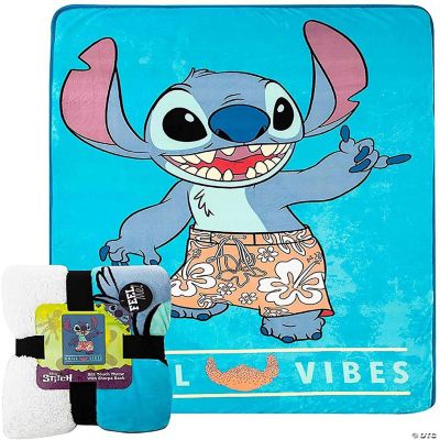 Disney Lilo & Stitch Chill Out 60 x 80 Inch Silk Touch Sherpa Throw Blanket