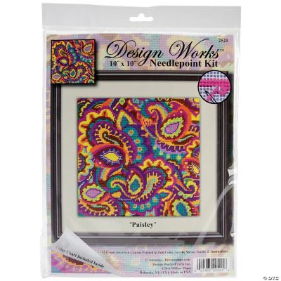 Design Works Needlepoint Kit 10"X10" - Paisley