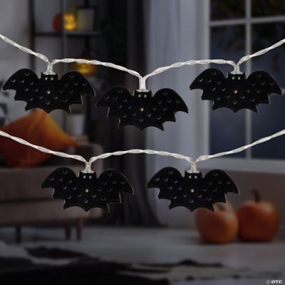 10-Count Warm White LED Halloween Bat Fairy Lights 4.25ft Copper Wire