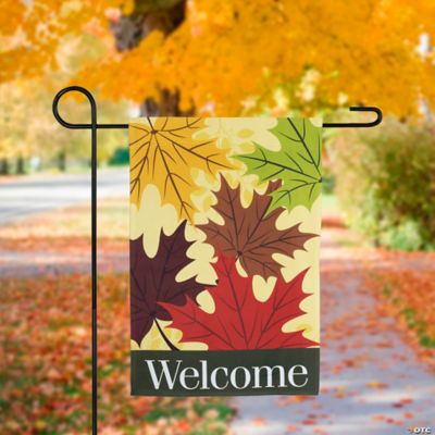 Welcome Autumn Harvest Outdoor Garden Flag 12.5" x 18" | Oriental Trading