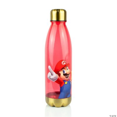 Super Mario Bros Red Plastic Water Bottle 20 oz | Oriental Trading