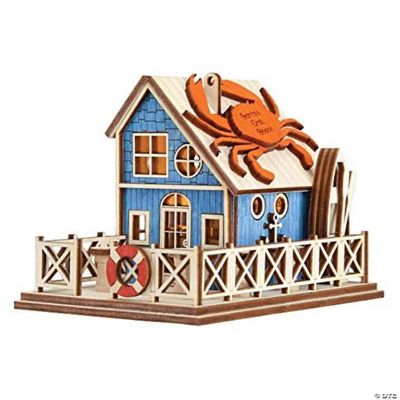 Old World Ginger Cottages Wooden Ornaments 80042 Crab Shack, 4.62 ...