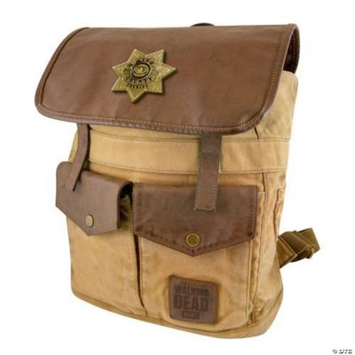 The Walking Dead Sheriff Rick Grime's Brown Backpack | Oriental Trading