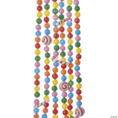 Kurt Adler H2047 Candy Themed Plastic Garland, Multicolor, 6 Feet Long