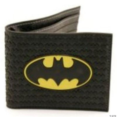Batman Shield Black Rubber Bifold Wallet | Oriental Trading