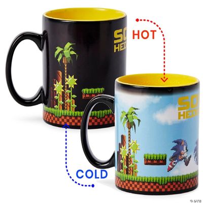 Sonic the Hedgehog Heat Changing 16-Bit Ceramic Coffee Mug Holds 16 Ounces