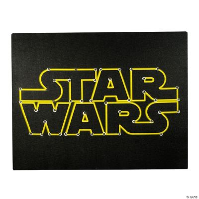 Star Wars Logo Light Up 16 x 20 Inch Black Wall Canvas