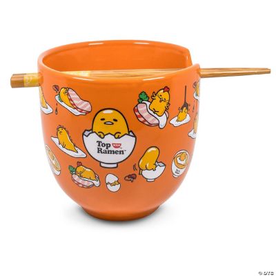 Sanrio Gudetama Japanese Top Ramen Dinnerware Set 20-Ounce Ramen Bowl ...